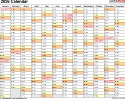 2026 Calendar Free Printable Word Templates Calendarpedia