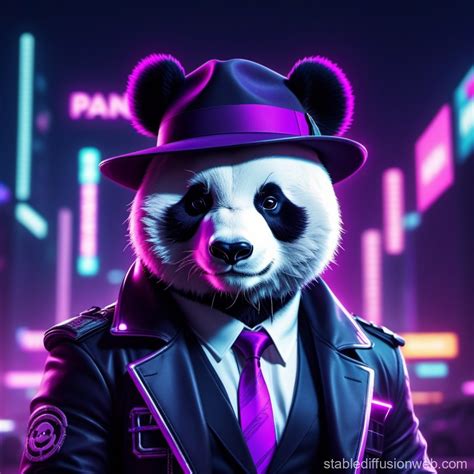 Panda's Unexpected Gangster Side | Stable Diffusion Online