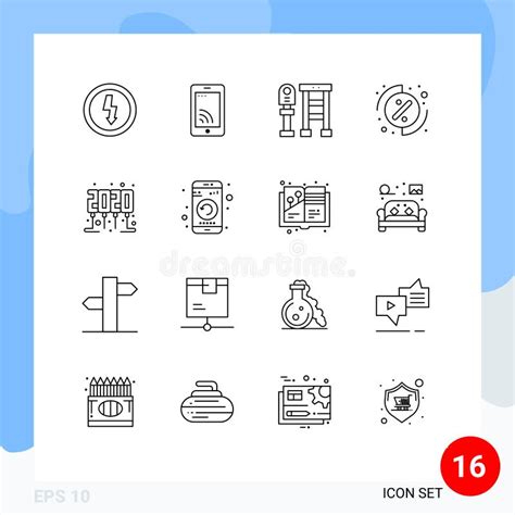 16 Outline Concept For Websites Mobile And Apps Party Time Celebration Bench Percentage