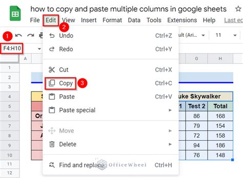 How To Copy And Paste Multiple Columns In Google Sheets