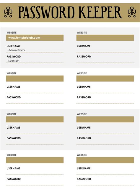 Useful Password List Templates Logs TemplateArchive