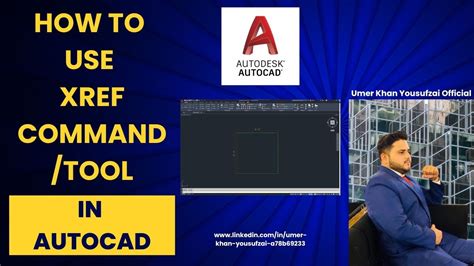 how to use xref command or tool in autocad youtube