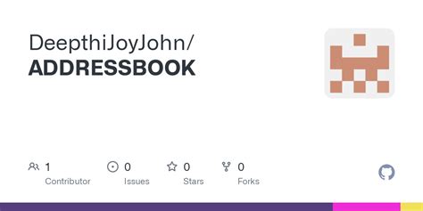 Github Deepthijoyjohnaddressbook