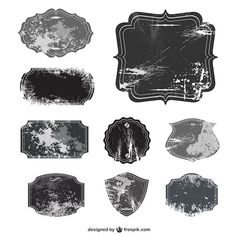 그런 지 질감 레이블 무료 벡터