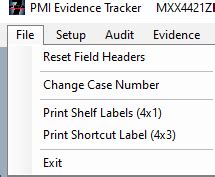 File Tab PMI Manual