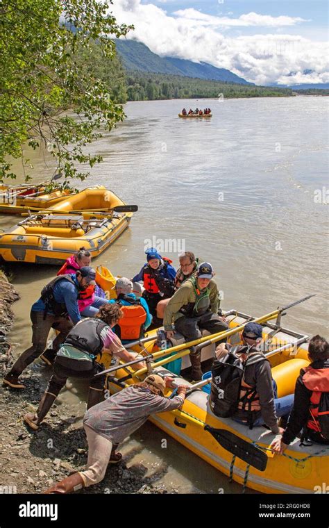 Preparing To Raft On The Chilkat River Chilkat Bald Eagle Preserve