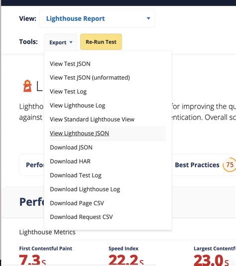 lighthouse diff webpagetest stoyan s