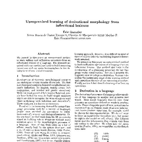 Unsupervised Learning Of Derivational Morphology From Inflectional