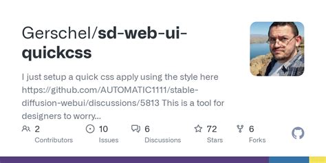 github gerschel sd web ui quickcss i just setup a quick css apply