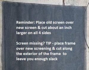 FAQ How To Rescreen Or Fix Your Screens