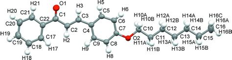 A View Of The Molecular Structure Of The Title Molecule With Atom