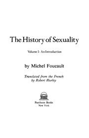 Michel Foucault The History Of Sexuality Volume An Introduction Free Download Borrow And