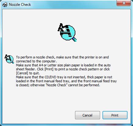 Check The Print Head Nozzles Manually