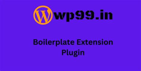 Boilerplate Extension Plugin
