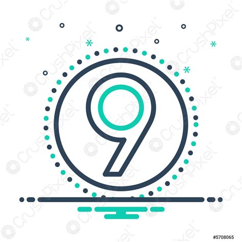 Nine Stock Vector 5708065 Crushpixel