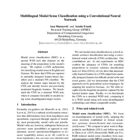 Multilingual Modal Sense Classification Using A Convolutional Neural