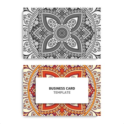 컬렉션 명함 또는 초대장 배경 프리미엄 벡터