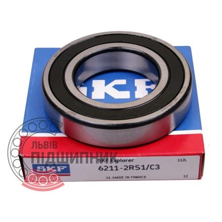 Bearing 6211-2RS1/C3 [SKF] Deep groove sealed ball bearing SKF, Series ...
