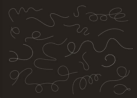 Premium Vector Hand Drawn Dotted Line Wave And Curve Design Element