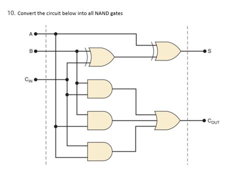 Solved Convert The Circuit Below Into All NAND Gates Chegg Com