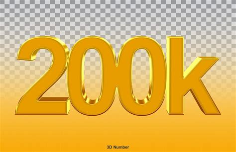 Premium Psd 3d Golden 200k