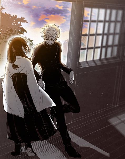 Gojou Satoru And Iori Utahime Jujutsu Kaisen Drawn By Maplum Danbooru