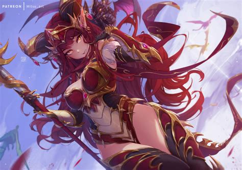 Alexstrasza Warcraft Drawn By Mitsumitsuart Danbooru