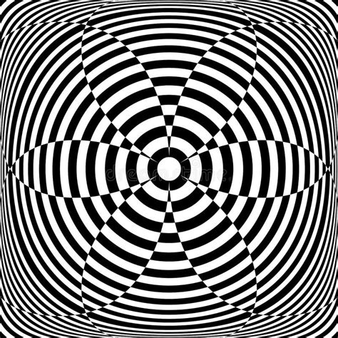 Abstract Concentric Lines Pattern With 3d Illusion Effect Stock Vector Illustration Of