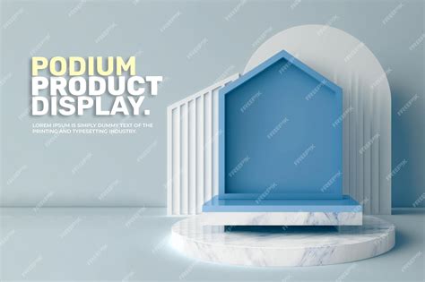 제품 디스플레이 3d 렌더링을 위한 제품 프레젠테이션 장면을 위한 최소 연단 무대 디스플레이 목업 프리미엄 Psd 파일