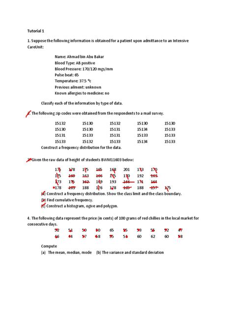 tutorial 1 download free pdf median mode statistics