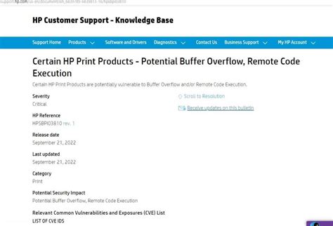critical vulnerability detected in 60 different printer models of hp