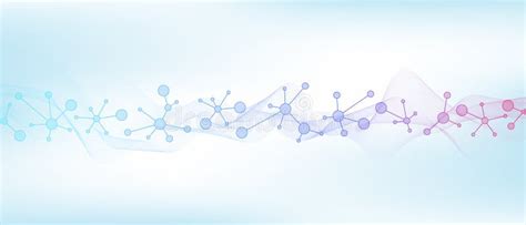 Molecular Abstract Structure Background Scientific Vector Illustration With Molecule Dna Stock
