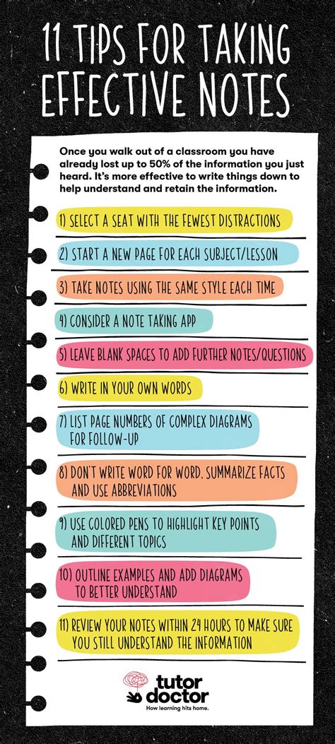 11 Tips For Taking Effective Notes How To Make Notes Back To School