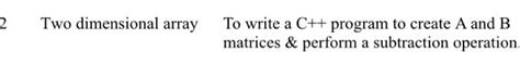 Solved Two Dimensional Array To Write A C Program To Chegg