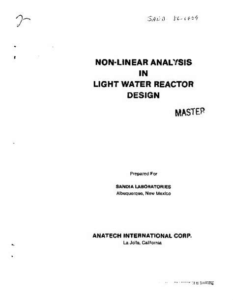 pdf non linear analysis in light water reactor design dokumen tips