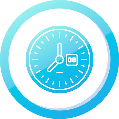 Clock Solid Blue Gradient Icon 37087087 Vector Art At Vecteezy