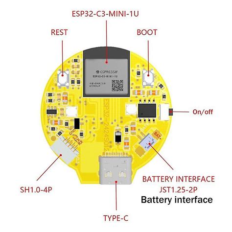 Esp32 C3 Utvecklingskort 128 Tums Rund Lcd Skärm Med Wifi Bluetooth