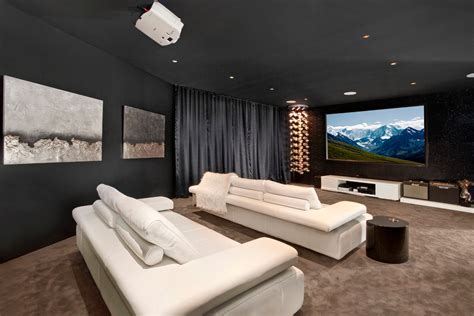 Brand New House In Balmain Contemporary Home Theater Sydney By