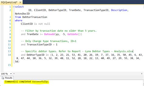 sqlcreator generates false warnings in log query failed possibly due