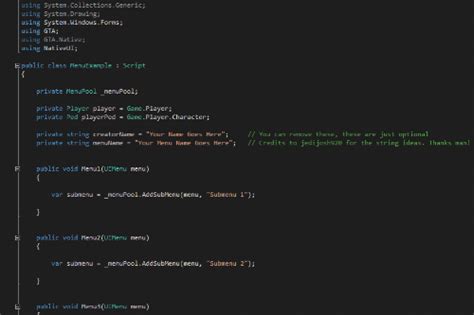 NativeUI Mod Menu Template GTA Mods Com
