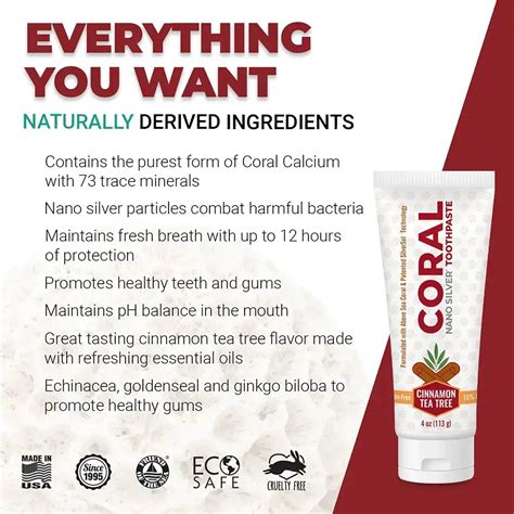 Fluoride Free Mint Toothpaste With Nano Silver Coral Toothpaste