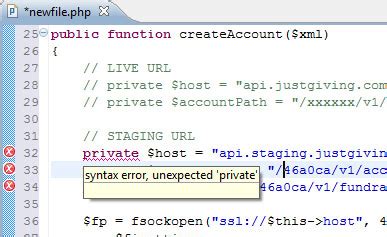 Debugging NetBeans PHP Syntax Checking Stack Overflow