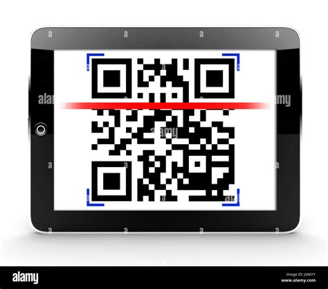 Illustration Of A Tablet Scanning A QR Code Stock Photo Alamy