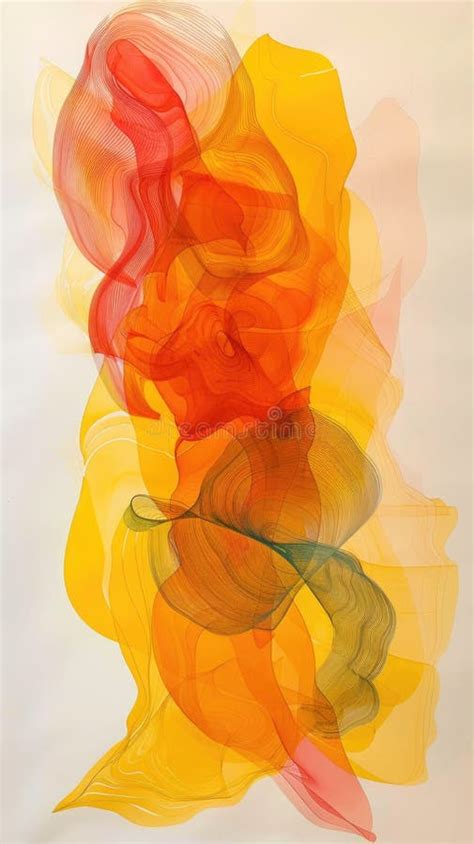 Abstract Background With Hand Drawn Illustrations Featuring Fluid Lines