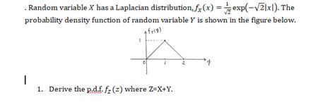Random Variable X Has A Laplacian Distribution Chegg Com