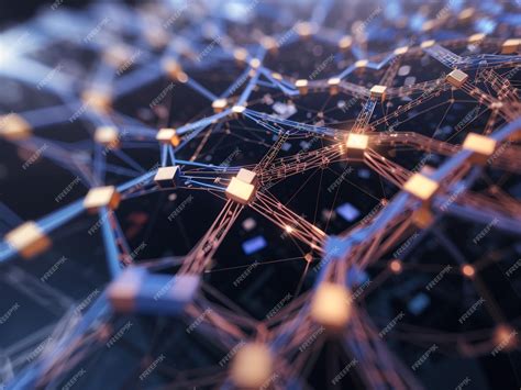 premium photo blockchain mesh network chaos technology wire mesh
