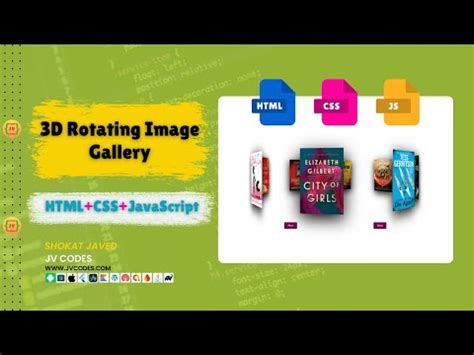 Create A D Rotating Image Gallery In HTML CSS And JavaScript JV Codes