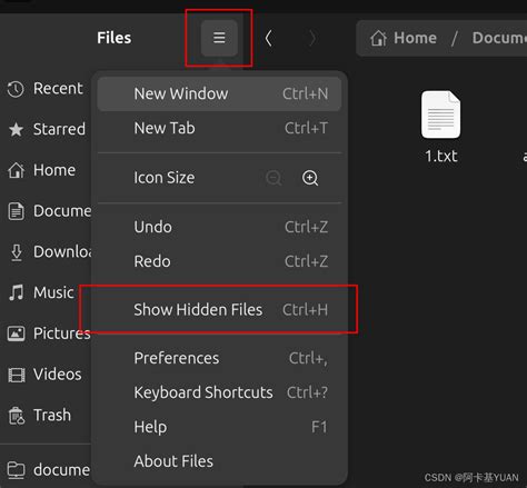ubuntu 显示隐藏的文件 ubuntu显示隐藏文件 csdn博客