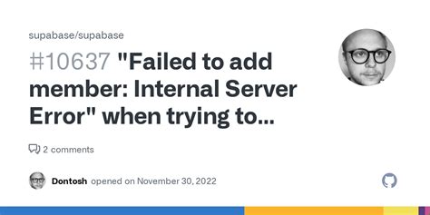 Failed To Add Member Internal Server Error When Trying To Add