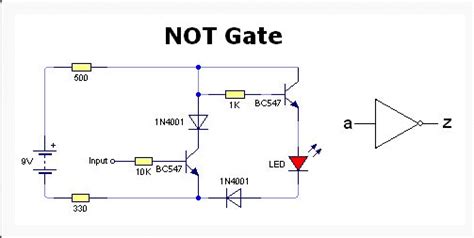 How To Make A Not Gate Circuit Wiring Diagram